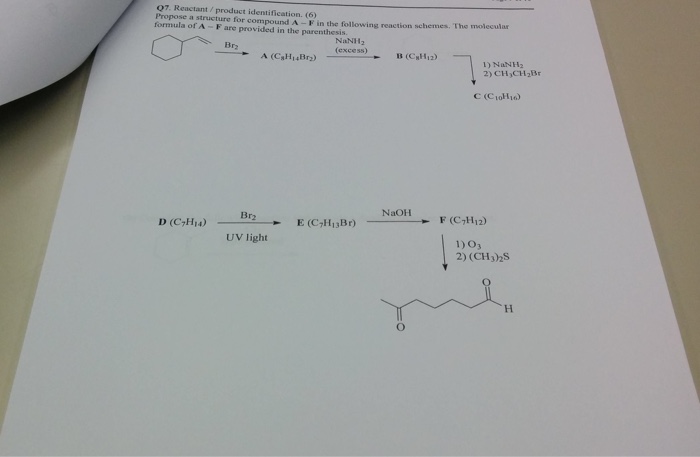 Solved Reactant/Product identification. Propose a structure | Chegg.com | Chegg.com