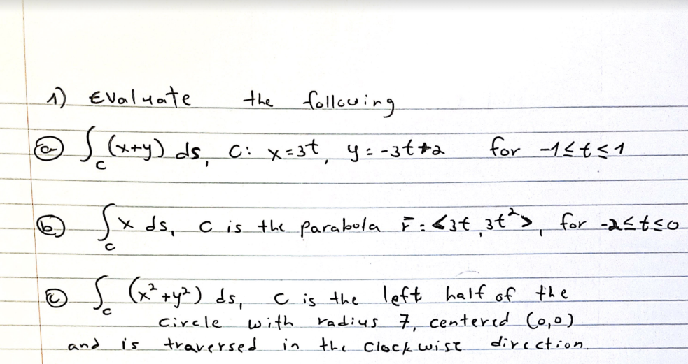 Solved 1) Evaluate the following (a) | Chegg.com