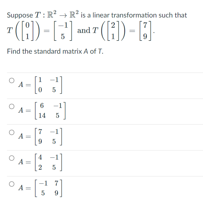 Solved Suppose T : R2 + R2 is a linear transformation such | Chegg.com