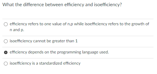 Solved What the difference between efficiency and | Chegg.com