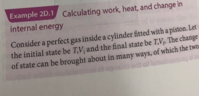 Solved Example 2D.1 internal energy Calculating work, heat, | Chegg.com