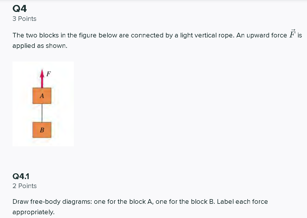 Solved Q1 3 Points You pull horizontally on block B in | Chegg.com