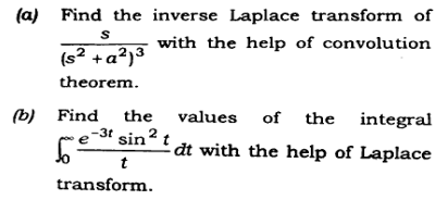 Solved (a) Find the inverse Laplace transform of (s2+a2)3s | Chegg.com