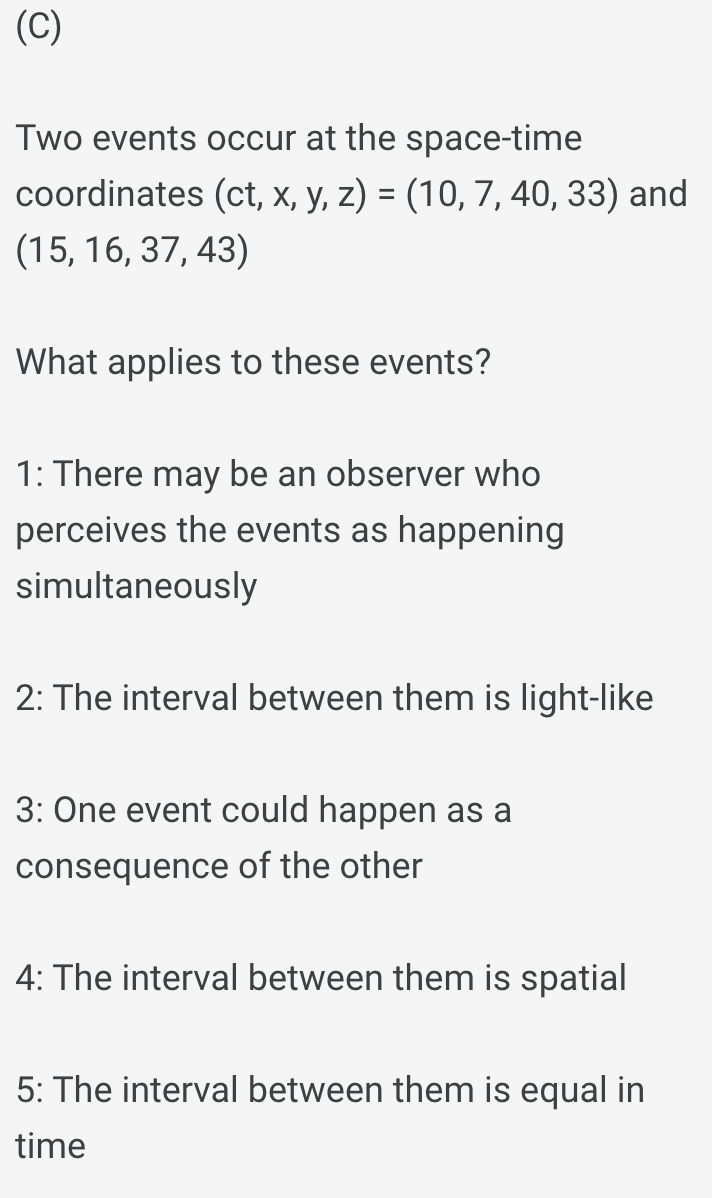 Solved This is regarding physics and specal relativity for | Chegg.com