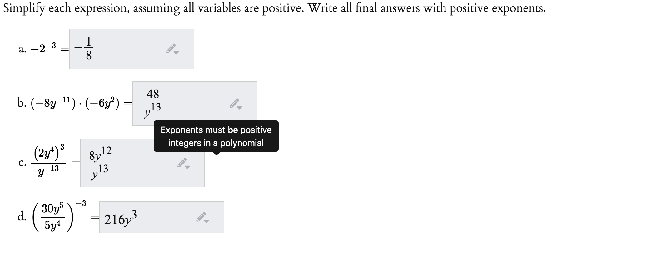 Solved Simplify each expression, assuming all variables are | Chegg.com
