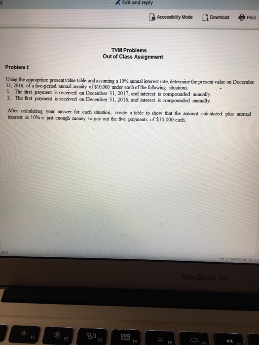 Solved Using the appropriate present value table and | Chegg.com