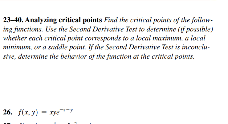 Solved 23–40. Analyzing critical points Find the critical | Chegg.com