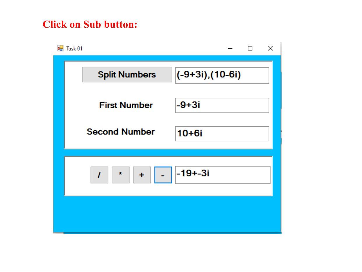Solved Task 01 PART 1: Problem Description: The Complex | Chegg.com