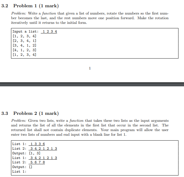 Solved 32 Problem 1 1 Mark Problem Write A Function That 