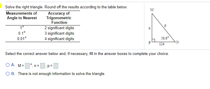 Solved Find 0 for the given trigonometric function. Round | Chegg.com