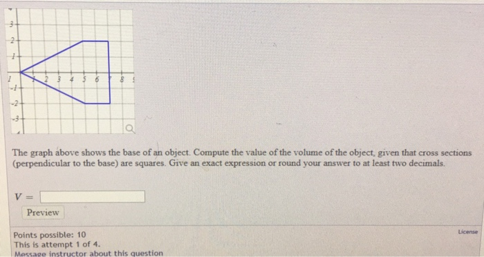 Solved The graph above shows the base of an object. Compute | Chegg.com