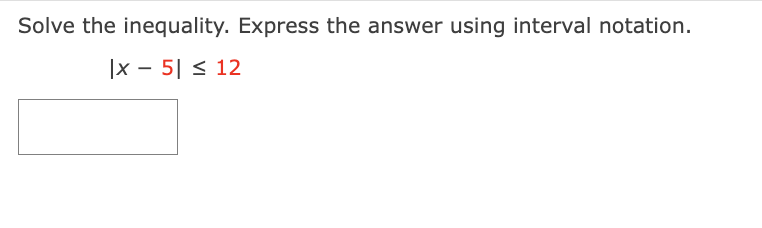 Solved Solve the inequality. Express the answer using | Chegg.com