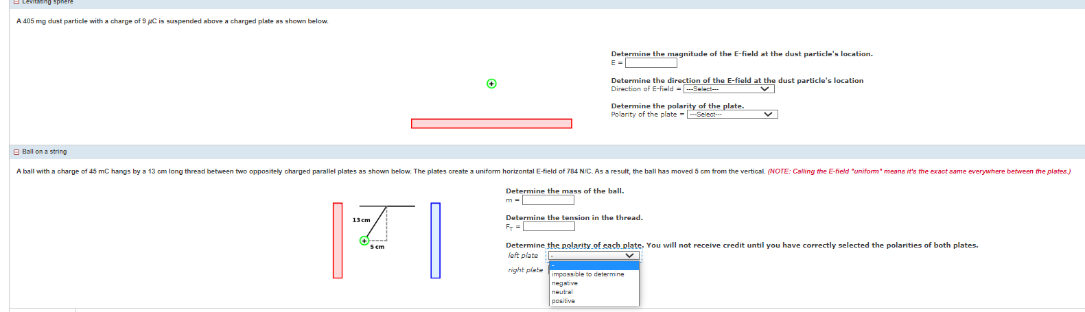 Solved A 405mg dust particle with a charge of 9μC is | Chegg.com