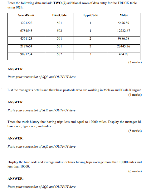 Solved Enter the following data and add TWO (2) additional | Chegg.com