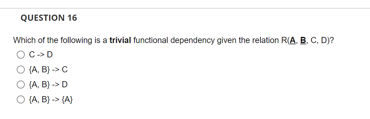 Solved Which of the following is a trivial functional | Chegg.com