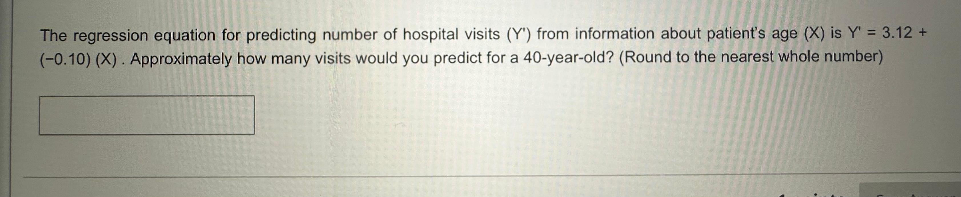 Solved The regression equation for predicting number of | Chegg.com