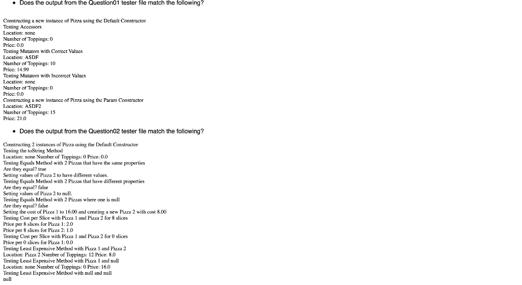 1. Using the provided code (Question01.java and | Chegg.com