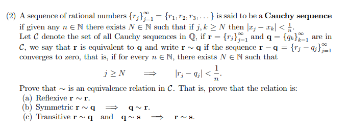 Solved (2) ﻿A sequence of rational numbers | Chegg.com