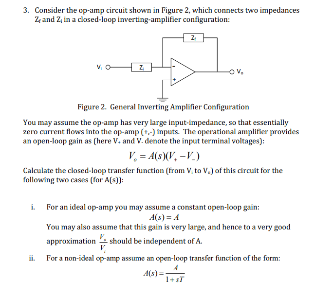 Solved 3. Consider the op-amp circuit shown in Figure 2, | Chegg.com