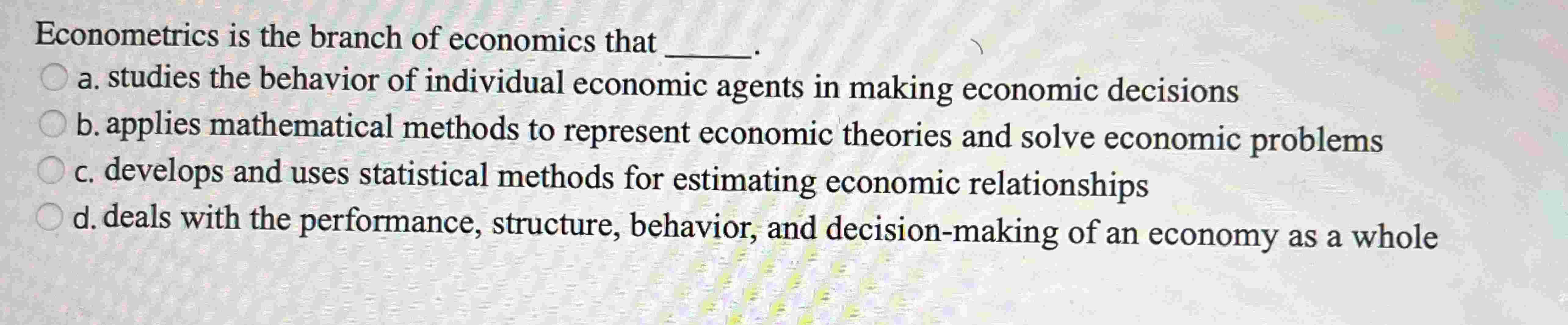 Solved The Population Regression Function And The Sample