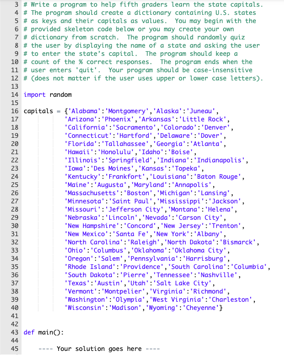 Solved Write A Program In Python To Help Fifth Graders Learn 9168