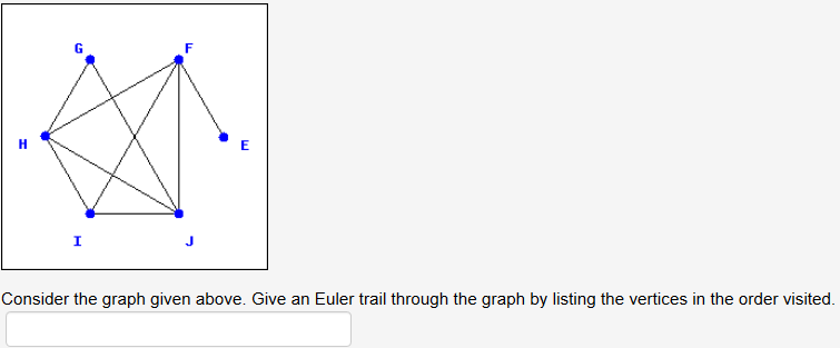 Solved Consider the graph given above. Give an Euler trail | Chegg.com