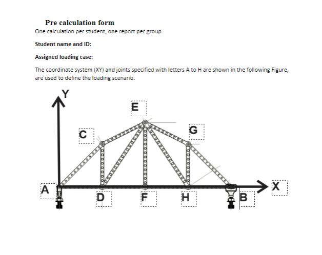 Solved Pre calculation form One calculation per student, one | Chegg.com