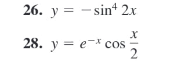 Solved Differentiating Trigonometric Functions Find The Chegg