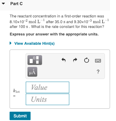 Solved Review Constants Periodic Table Part A The integrated | Chegg.com