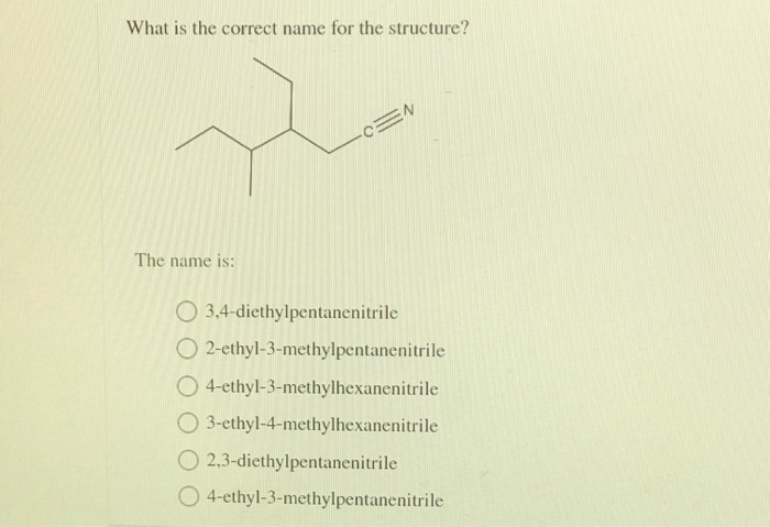 Solved Select the correct name for the compound. H2N The | Chegg.com