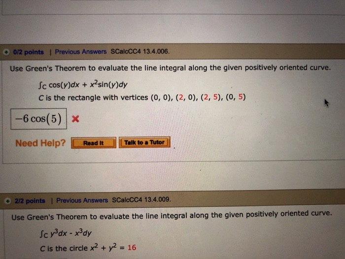 Solved O 0/2 points | Previous Answers SCalcCC4 13.4.006 Use | Chegg.com Solved O 0/2 points | Previous Answers SCalcCC4 13.4.006 Use | Chegg.com