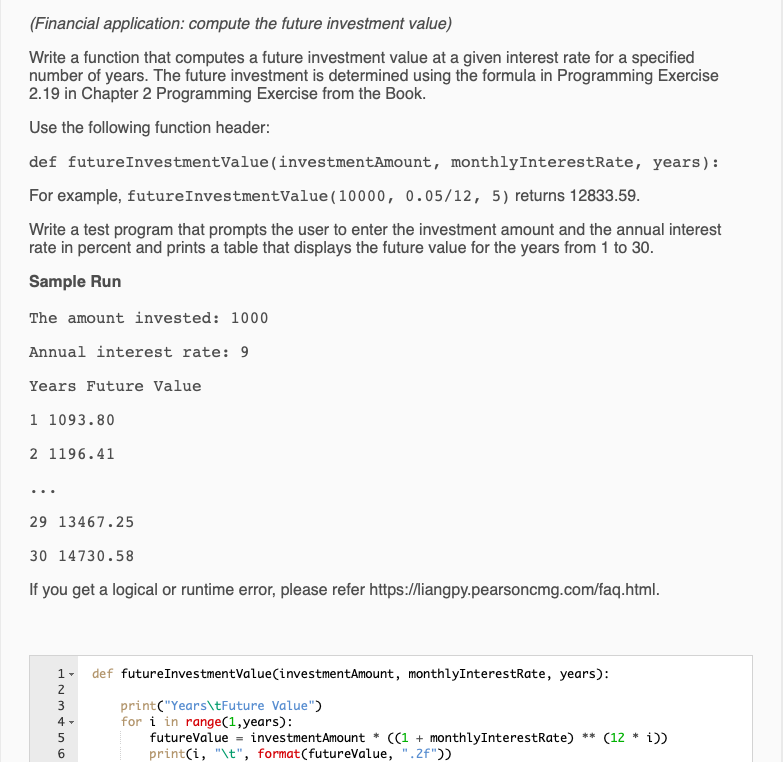 Solved Using Python 3 Financial Application Compute Th 6456
