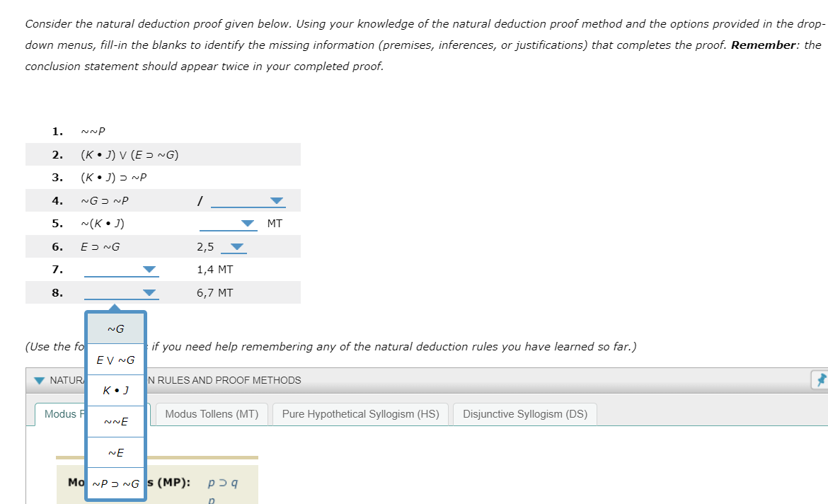 Solved Consider the natural deduction proof given below. | Chegg.com