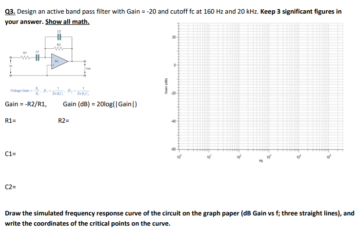 Solved Please show all your work and do the drawing of the | Chegg.com