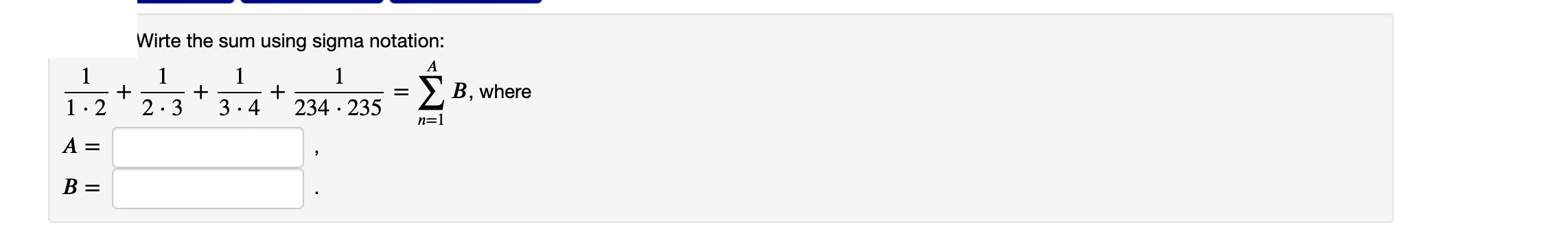 Solved Write out the following sums, one term for each value | Chegg.com