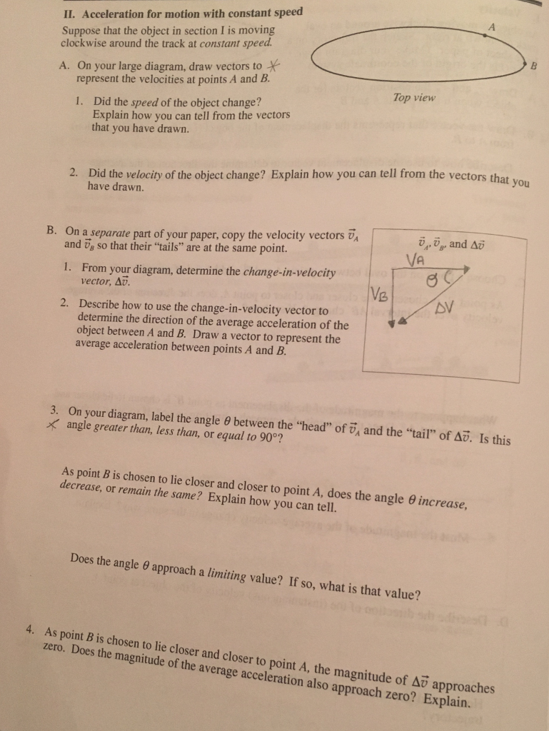 Solved Mech 15 I. Velocity An object is moving clockwise | Chegg.com