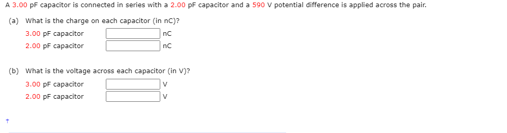 Solved A 3.00 pF capacitor is connected in series with a | Chegg.com