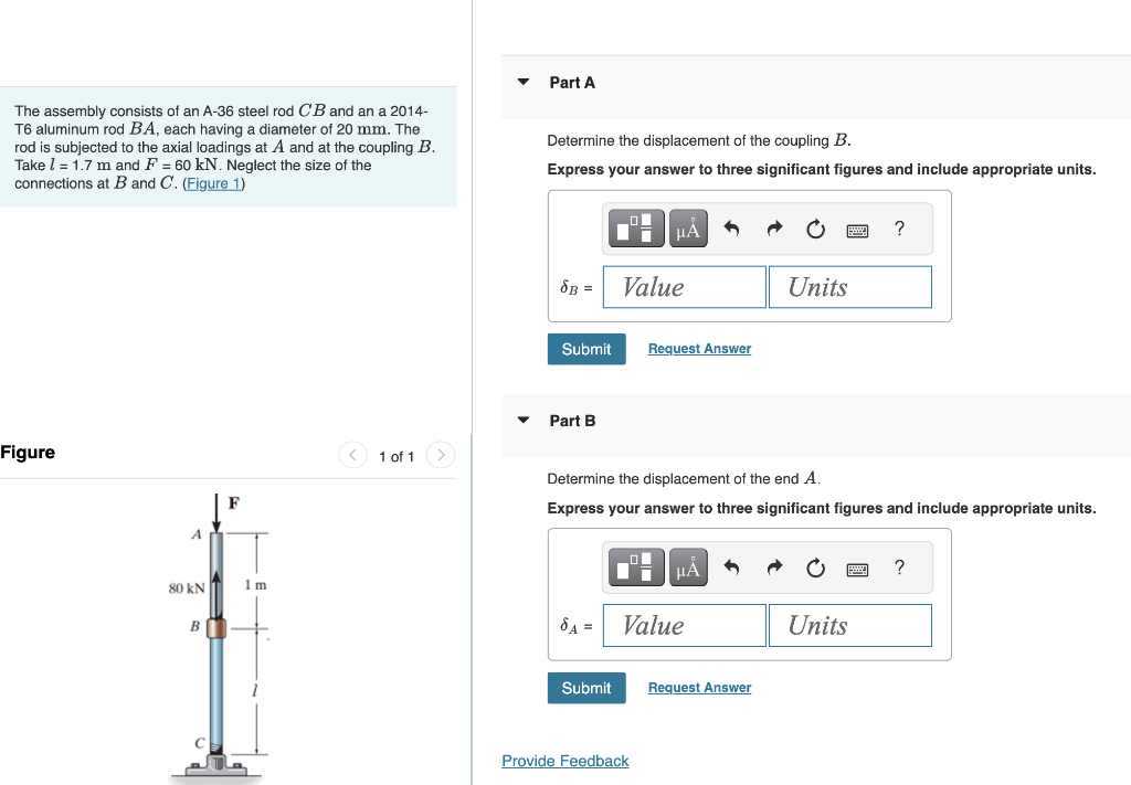 Solved The assembly consists of an A-36 steel rod CB and an | Chegg.com