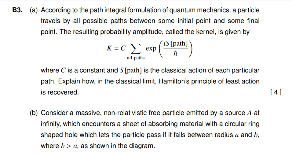 Solved (a) According to the path integral formulation of | Chegg.com