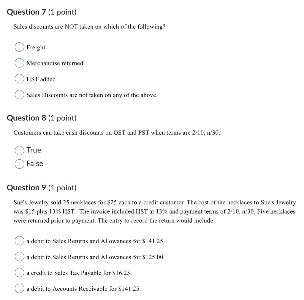Solved Net Sales equals Gross Sales, less Sales Returns \& | Chegg.com