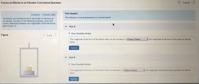 Forces on Blocks in an Elevator Conceptual Question 3 | Chegg.com