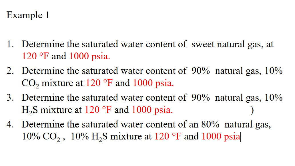 Example 1 1. Determine the saturated water content of | Chegg.com