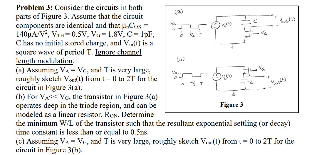 Problem 3: Consider the circuits in both parts of | Chegg.com