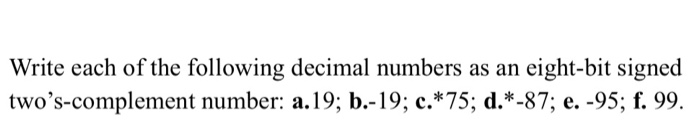 Solved Write each of the following decimal numbers as an | Chegg.com