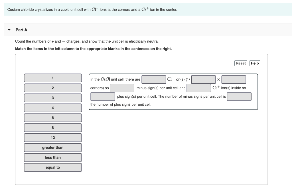 Solved In The Cscl Unit Cell There Are Cl Ions 1