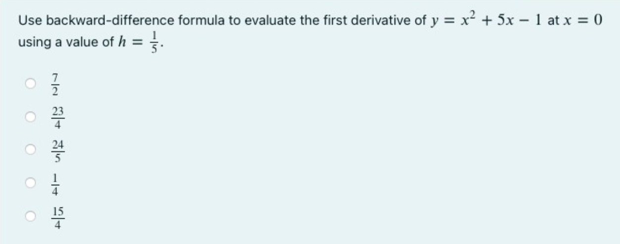 Solved Use backward-difference formula to evaluate the first | Chegg.com