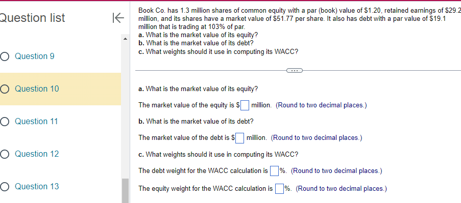 Solved Question list EJH has a beta of 1.4,CSH has a beta of | Chegg.com