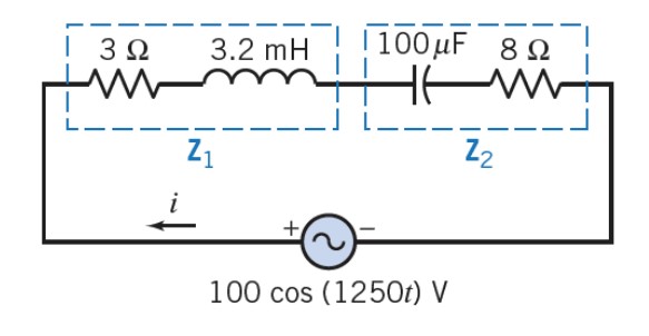 Solved For the circuit shown, find (a) the impedances 𝒁1 | Chegg.com