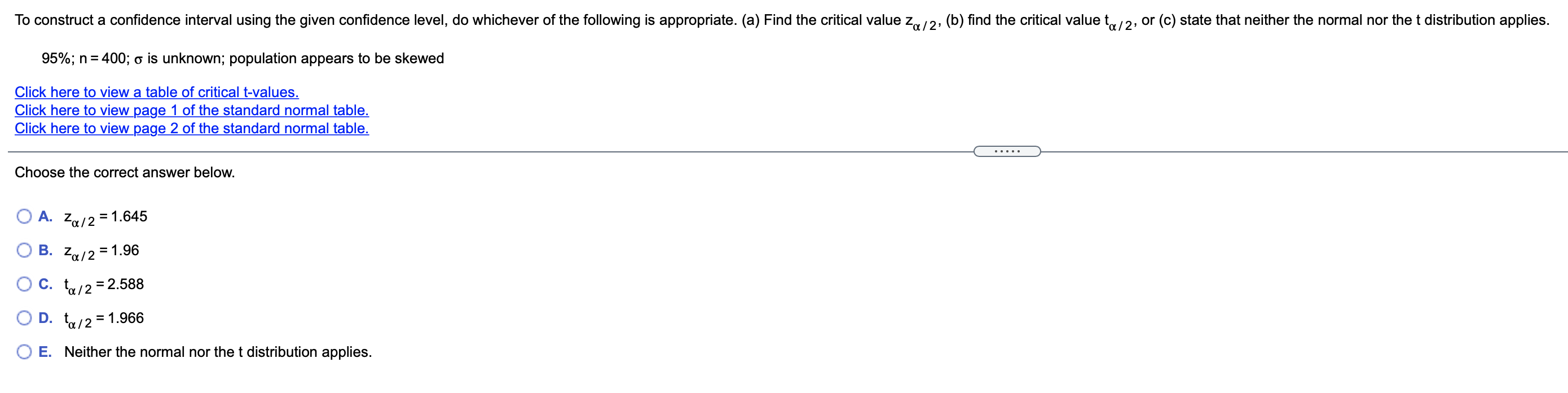 Solved To Construct A Confidence Interval Using The Given 3818