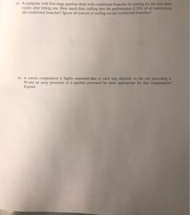 Solved 1. (30 pts) The basic pipeline for DLX has five | Chegg.com